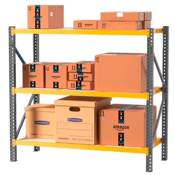 Racks de almacenamiento y Estanterías metálicas modulares.